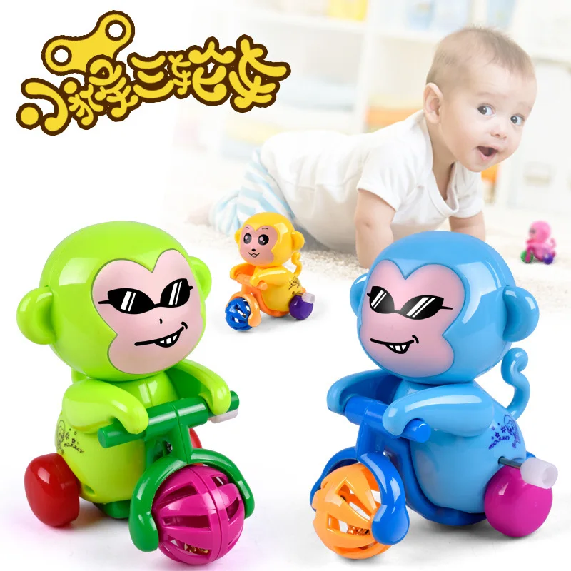 Children's Wind up Toy Little monkey tricycle Circus Clockwork Toy ...