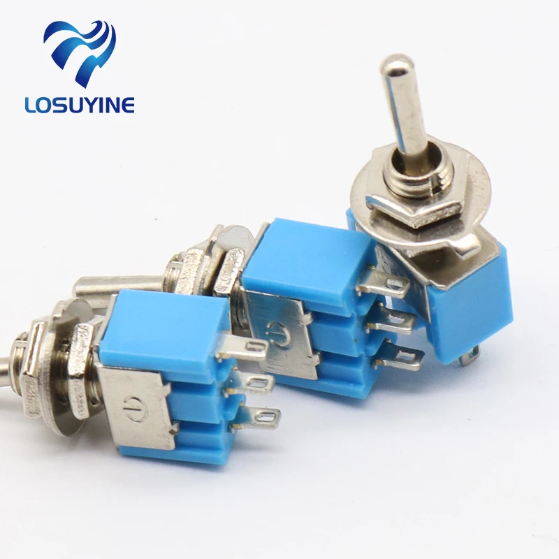 Mini-MTS-102-de-5-piezas-3-pines-SPDT-ON-ON-6A-125VAC-interruptores-de ...