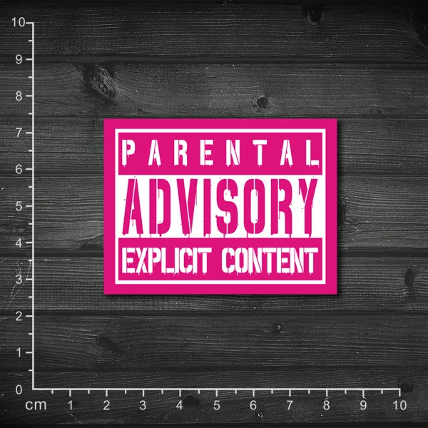 Red Parental Advisory Sticker