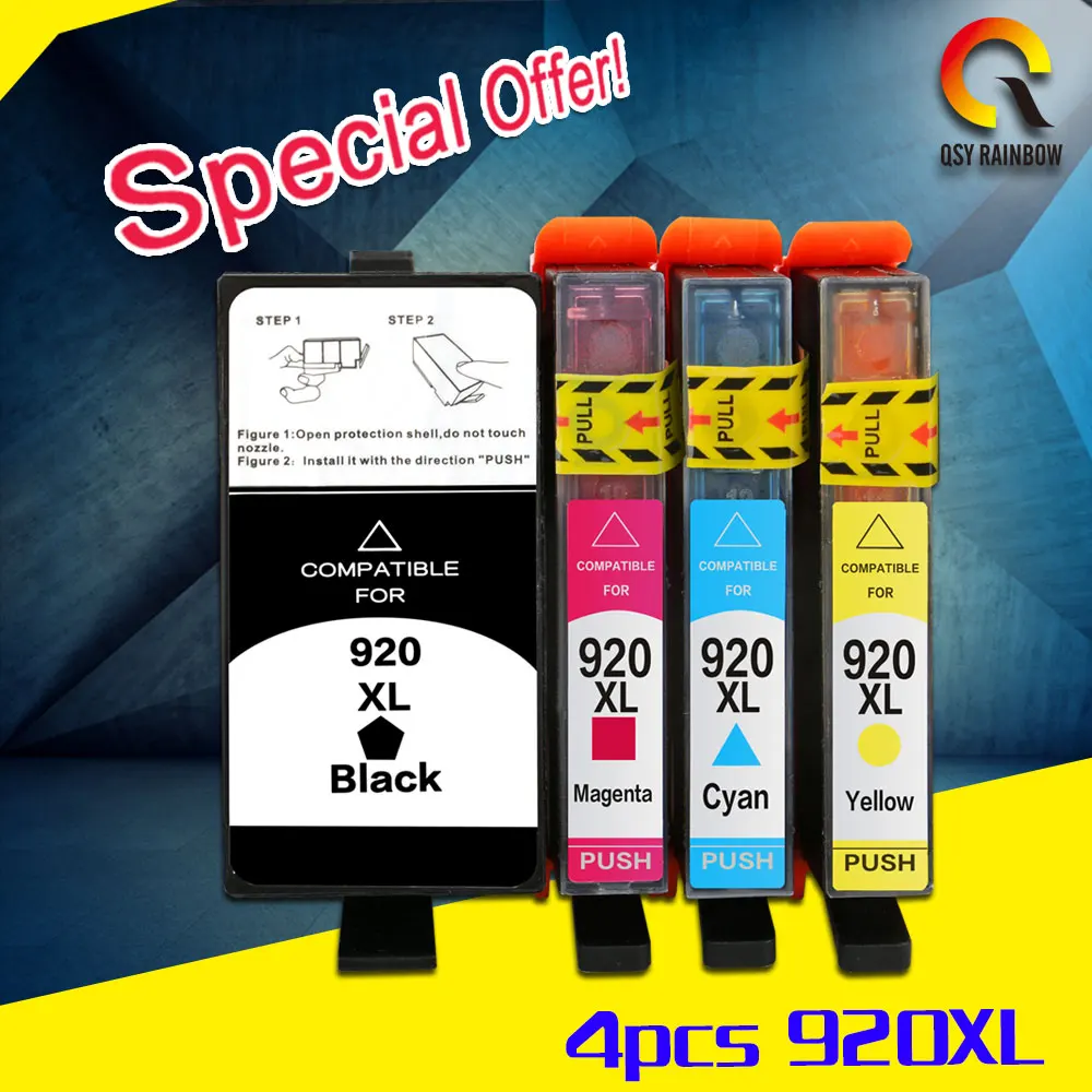 4 pcs 1 full set for HP 920 ink cartridge for HP 920xl ink cartridge ...
