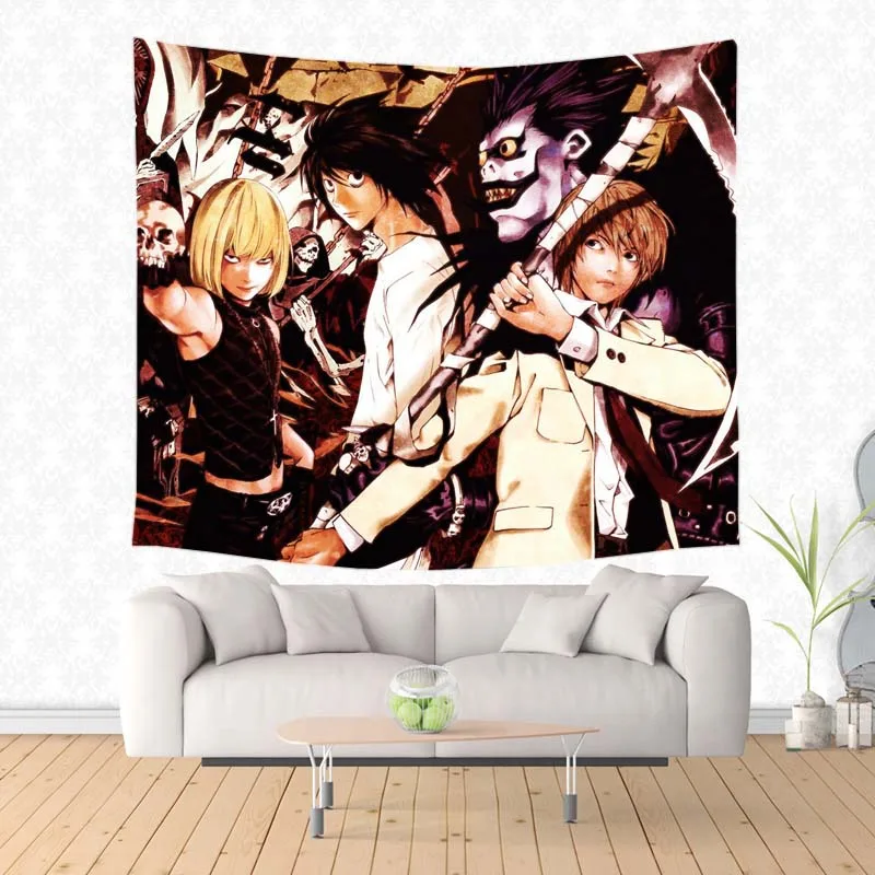 Death-Note-Print-Tapestry-Wall-Hanging-Sandy-Beach-Throw-Rug-Blanket ...