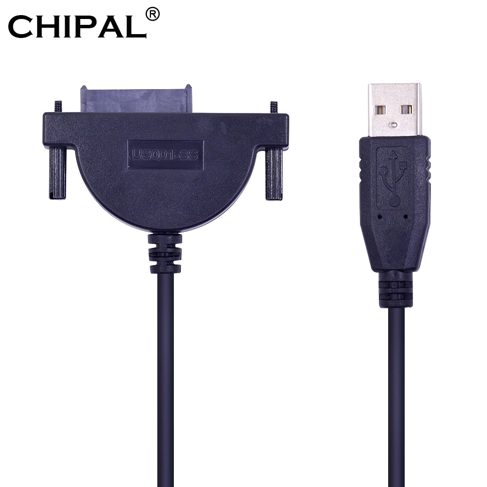 CHIPAL Adaptador de Cable Mini SATA II USB 2,0 a 7 + 6 13 Pines ...
