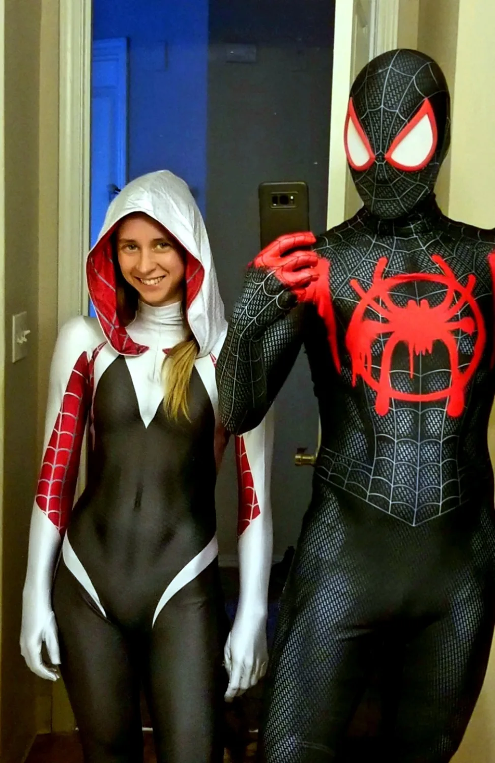 Free Shipping Dhl 3 Digital Spider Gwen Stacy Costume Zentai Spiderman