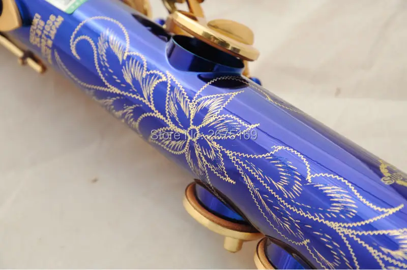 Brand New Suzuki Bariton Saxophon High-Pitch Soprano Saxophone Blue ZK ...