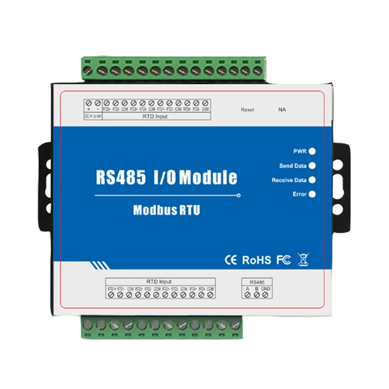 Modbus 슬레이브 RTD 원격 I/O 모듈 데이터 수집 8 RTD 입력 12 ~ 36VDC 안티 반전 보호 M340 ...