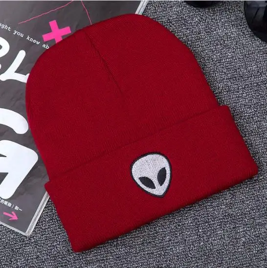 % Aliens UFO Fans Winter Warm Knitted Beanie Outstar Saucer Space E.T ...