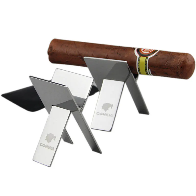 Stainless Steel Cigar Ashtray Holder Foldable Cigarette Rest Stand Tray ...