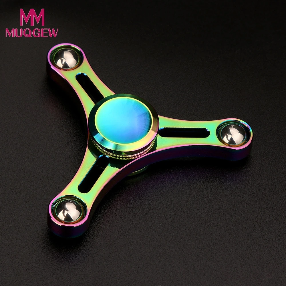 Rainbow Aluminum Metal Hand Finger Spinner Fidget Beyblade metal ...