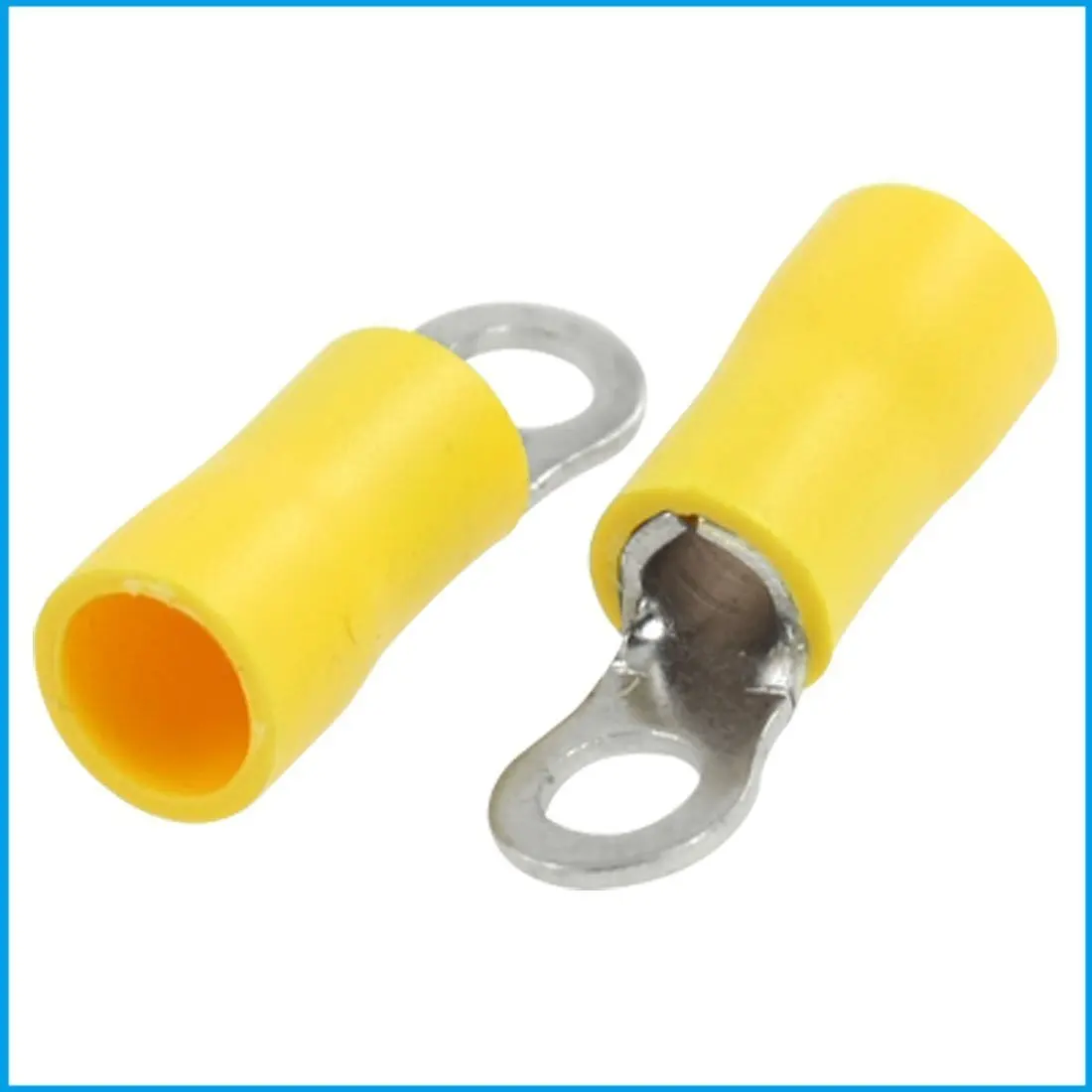 50 Pcs AWG 12 10 Pre Insulated Ring Terminals Cable Lug RV5 5 4S Yellow 50-pcs-awg-12-10-pre-insulated-ring-terminals-cable-lug-rv5-5-4s-yellow