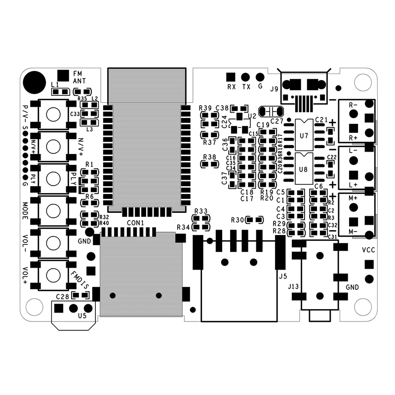 Monday Kids Bluetooth Power Amplifier Board V5.0 Stereo Transmission ...