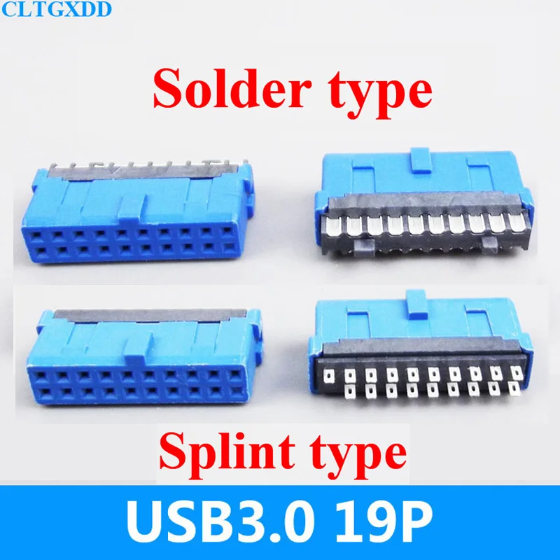 High quality USB3.0 19P=20P 19 pin 20 pin plug male connector female ...