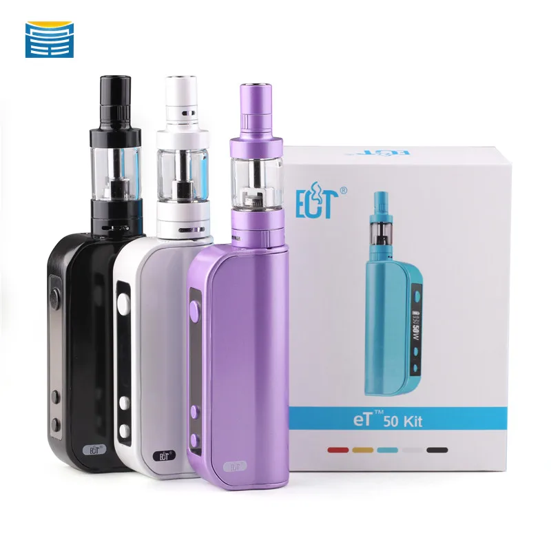 Original ECT eT 50 Electronic Cigarette kit 50W box mod vaporizer with ...