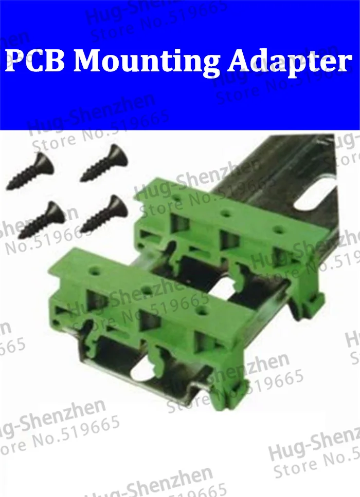 10pcs transfer terminal PCB mounting adapter DIN rail 35mm adapter PCB ...