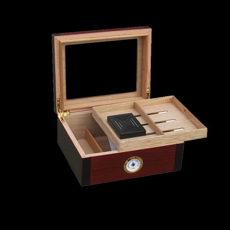 Luxury Cedar Wood Cigar Humidor Pretty Storage Box - Lightershop Online