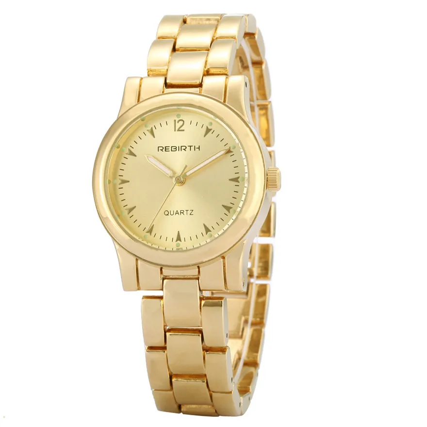 REBIRTH Waterproof Quartz Watch Women Stainless Steel Strap Watches ...