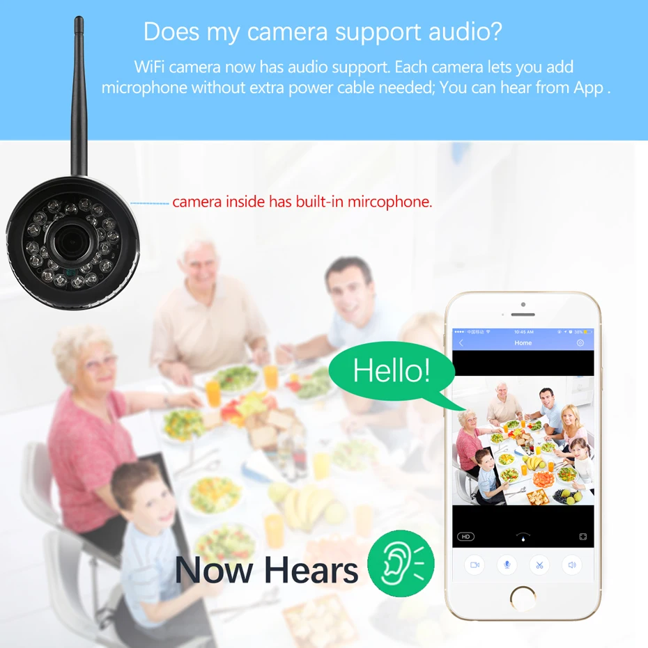 Big SALE Techege 1080P WIFI IP Camera Audio Record Outdoor Waterproof ...