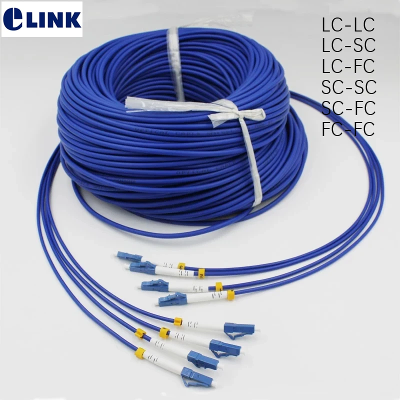 60mtr 4 core SM Armored fiber patchcords SC LC FC ST UPC APC Singlemode ...