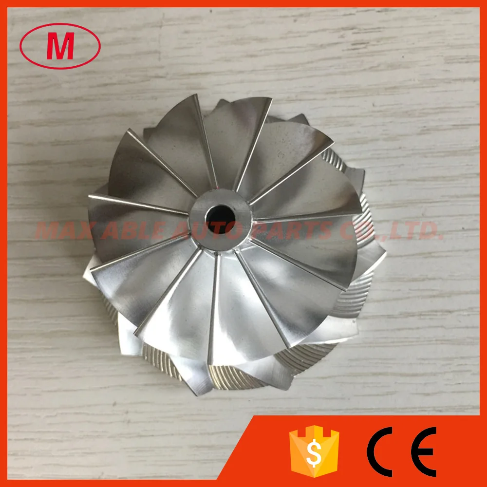 RHF5 11 + 0 cuchillas 49,60/62,00mm alto rendimiento turbocompresor billet/fresado/aluminio 2024 ...