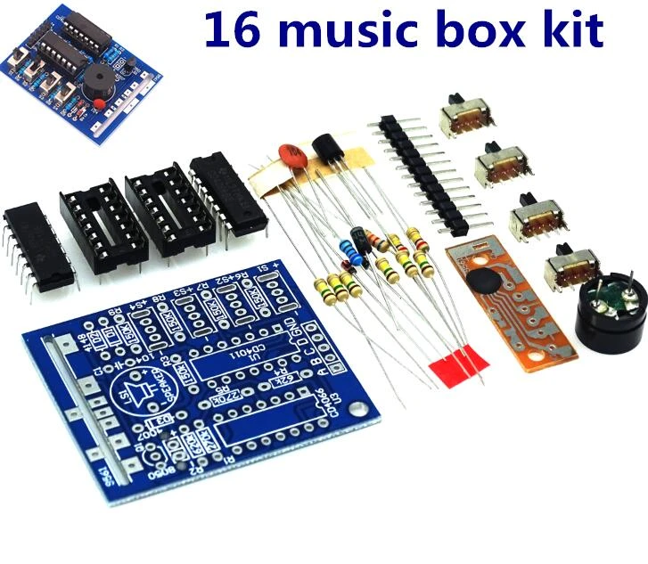 16 Music Box 16 Sound Box Box-16 16-tone Box Electronic Module Diy Kit ...