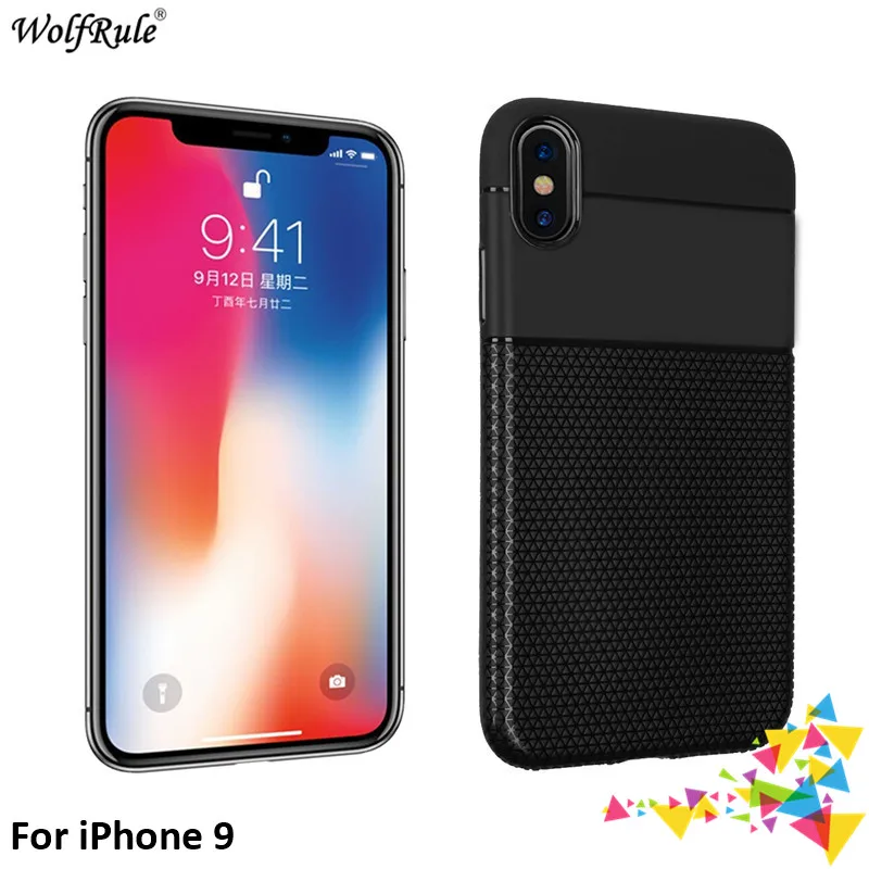 For Cover Iphone 9 Case Wolfrule Soft Tpu Triangle Pattern Bumper