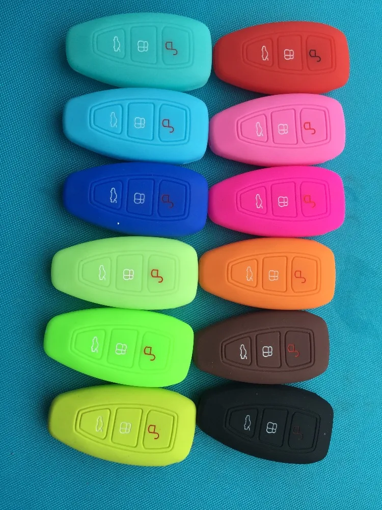 1Pc New 3 Button Silicone Car Key Case Cover For Ford Focus 3 MK3 ...