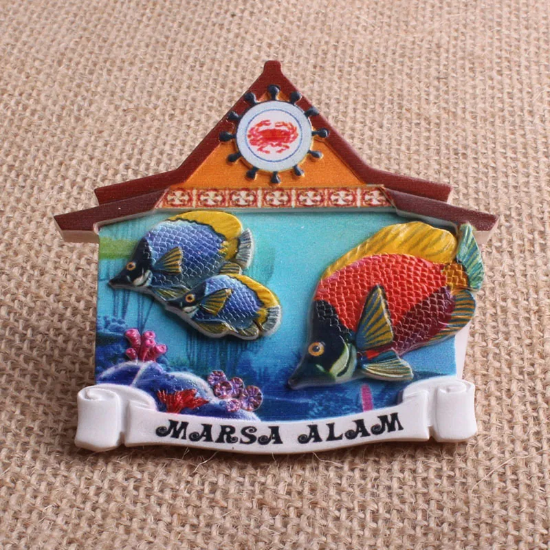 Sharm El Sheikh Marsa Alam Red Sea Fish Resin Fridge Magnet World ...