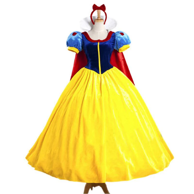 Fairy Tale Snow White Princess Dress Cosplay Costume Women Fancy Party