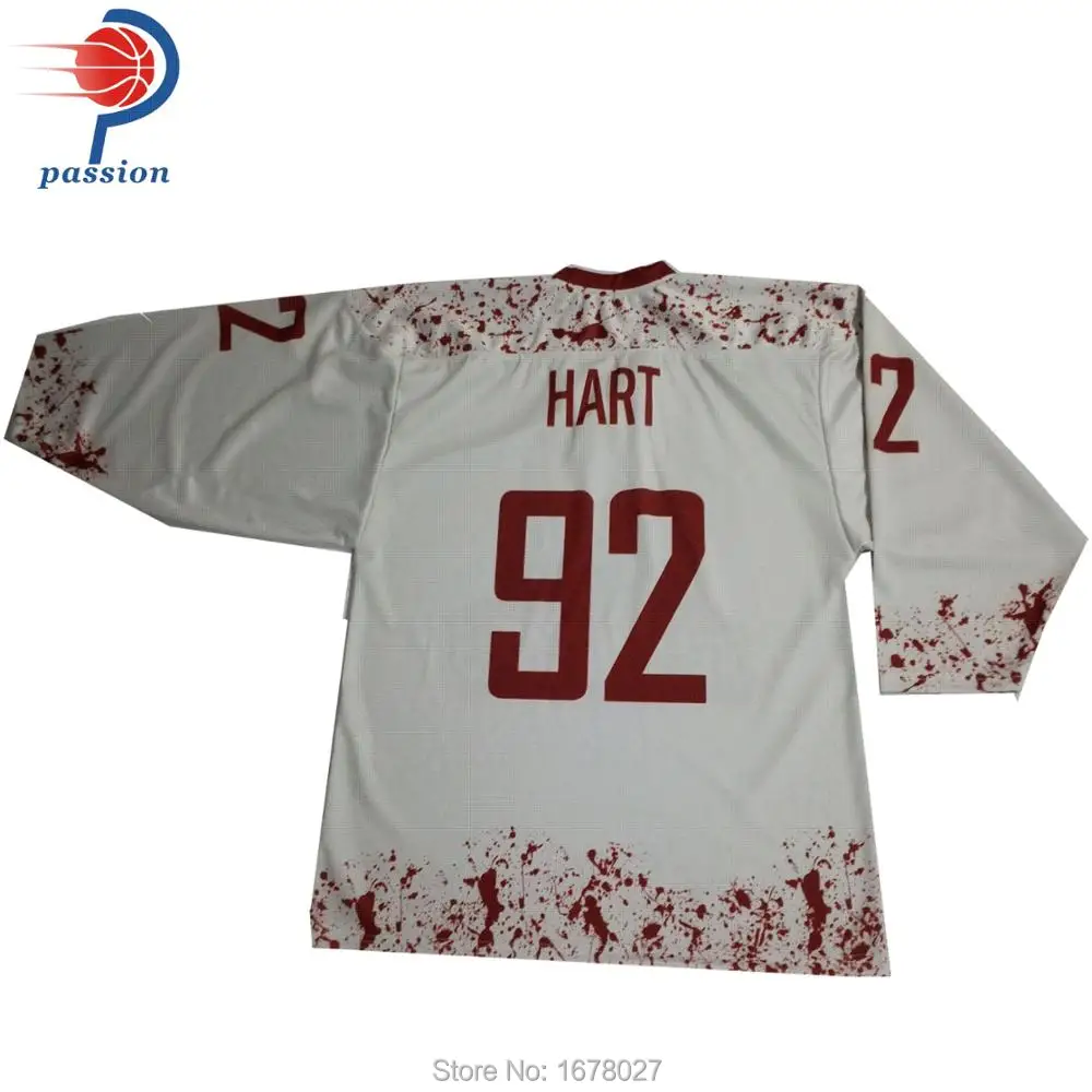 Black and White Blood Red Lace Up Ice Hockey Jerseys with Sublimated ...
