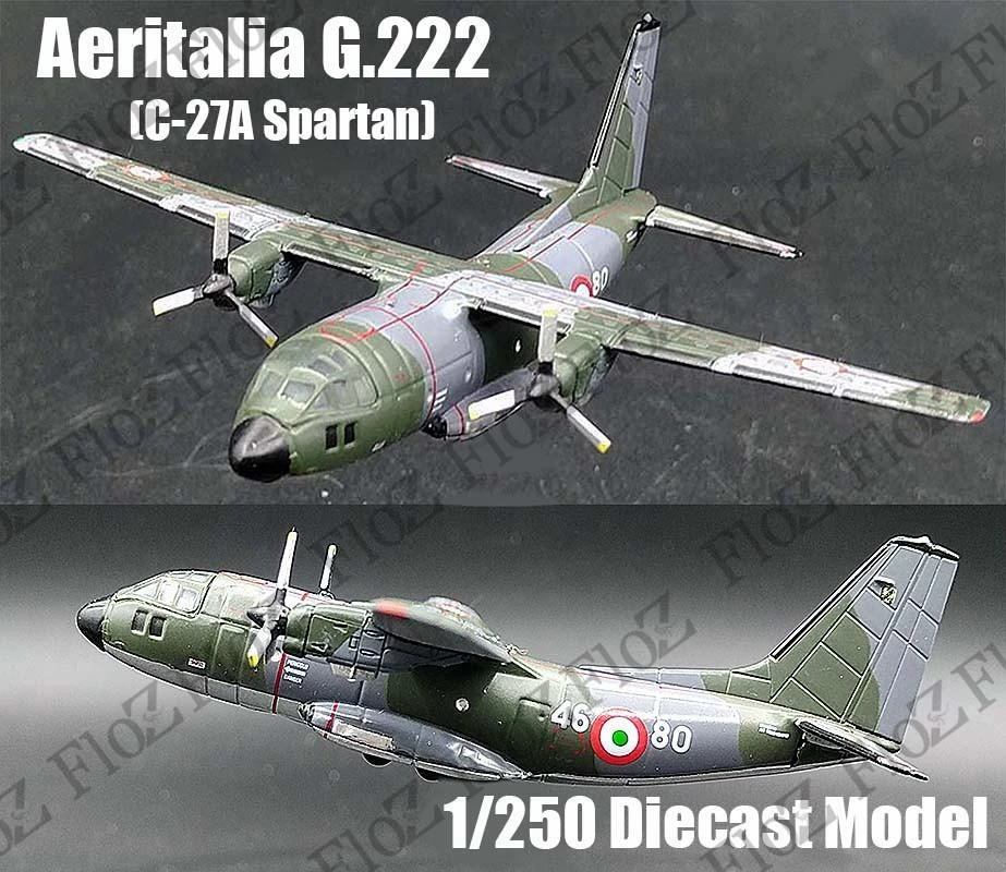 Aeritalia G.222 C-27A avión de transporte Spartan STOL 1/250 modelo LEO ...