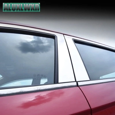 Car styling Auto Full Window Cover Trim Garnish Strips Stainless Steel ...