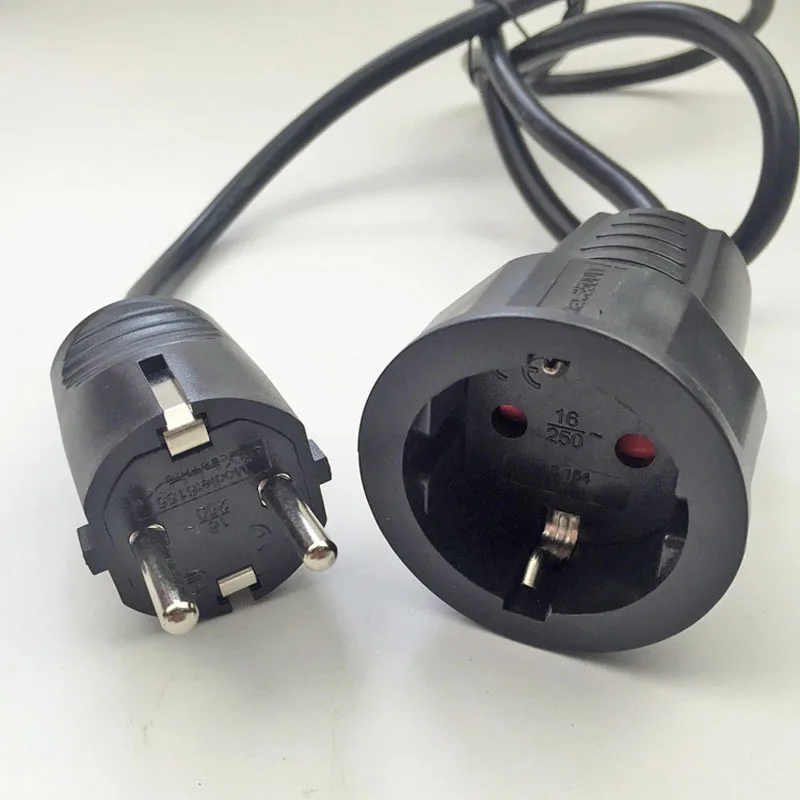 250V 16A European/German Standard Socket And Plug Power Line 3*1.5 MM/1 ...