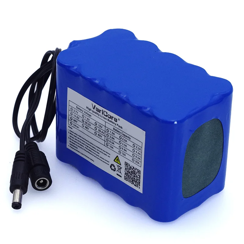 VariCore 12V 10Ah 18650 li lon battery pack 12.6V 10000mAh with BMS ...
