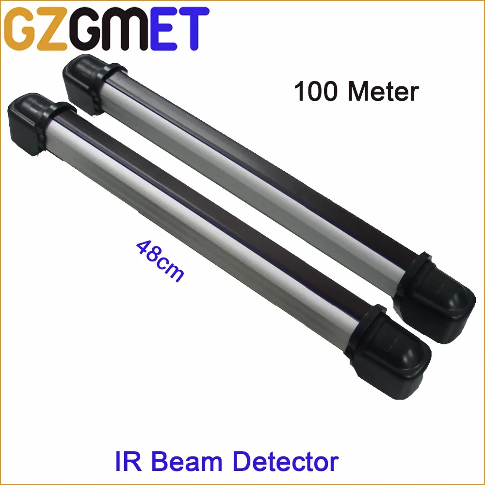 100 Meter IP65 Outdoor 2 Beams 48cm Height Infrared Barrier Detector ...