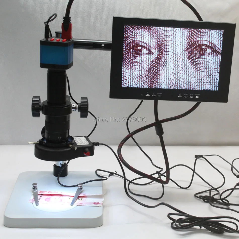 14MP 1080P HDMI USB Industrial Microscope Video Camera 180X 300X Lens ...