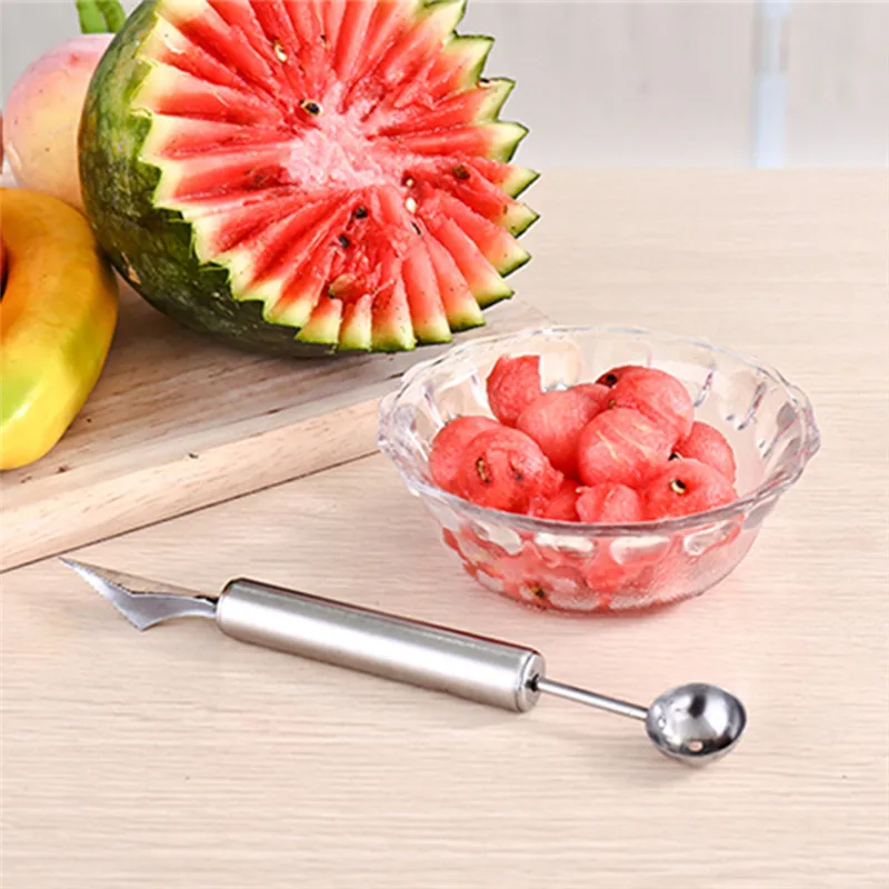 Stainless Steel Fruit Vegetable Melon Scoop Ice Cream Spoon