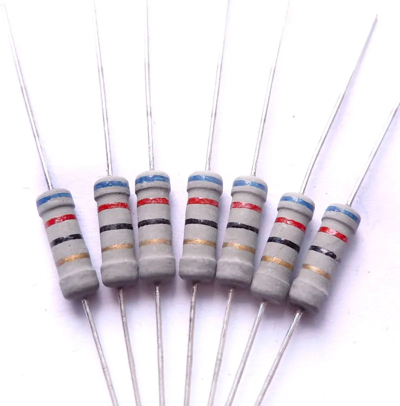1w 62 ohm 62R ohm 62r ohm 100% 오리지널 새로운 고정 저항 금속 산화막 저항, 저항 +/ 5% (200pcs)|resistor bridge ...
