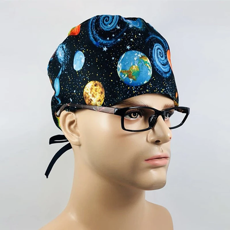 Niaahinn больничные медицинские шапочки унисекс хлопок печатные ...