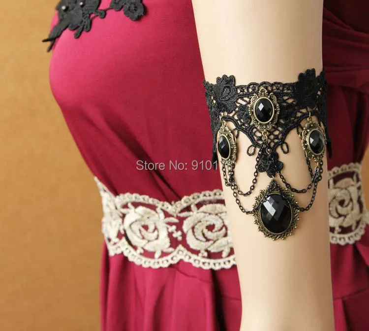 palace black lace armlet woman armband wristlet costume accessory ...
