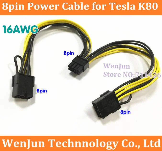 Free Shipping GPU 8Pin Male to Dual 8 Pin Female Graphics Card Power ...