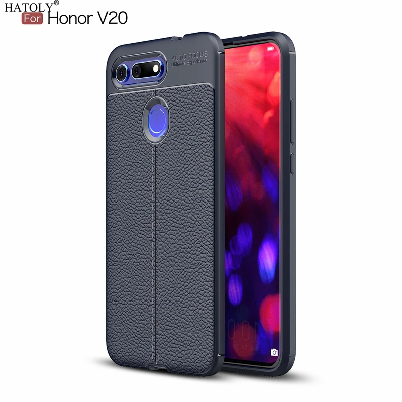 HATOLY Case For Huawei Honor V20 View 20 Pattern PU Leather Soft TPU ...