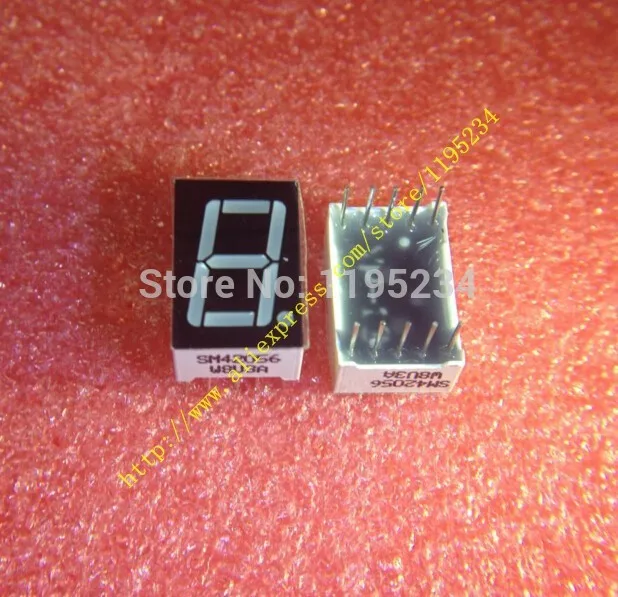 20 pces LD 5161AS 1 dígito 0.56 "red 7 segmento display led cátodo ...