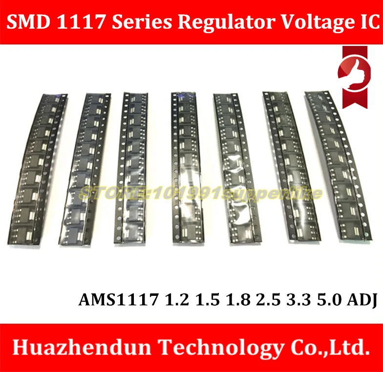 Free Shipping 7valuesX20=140pcs SMD 1117 Series Regulator Voltage IC ...