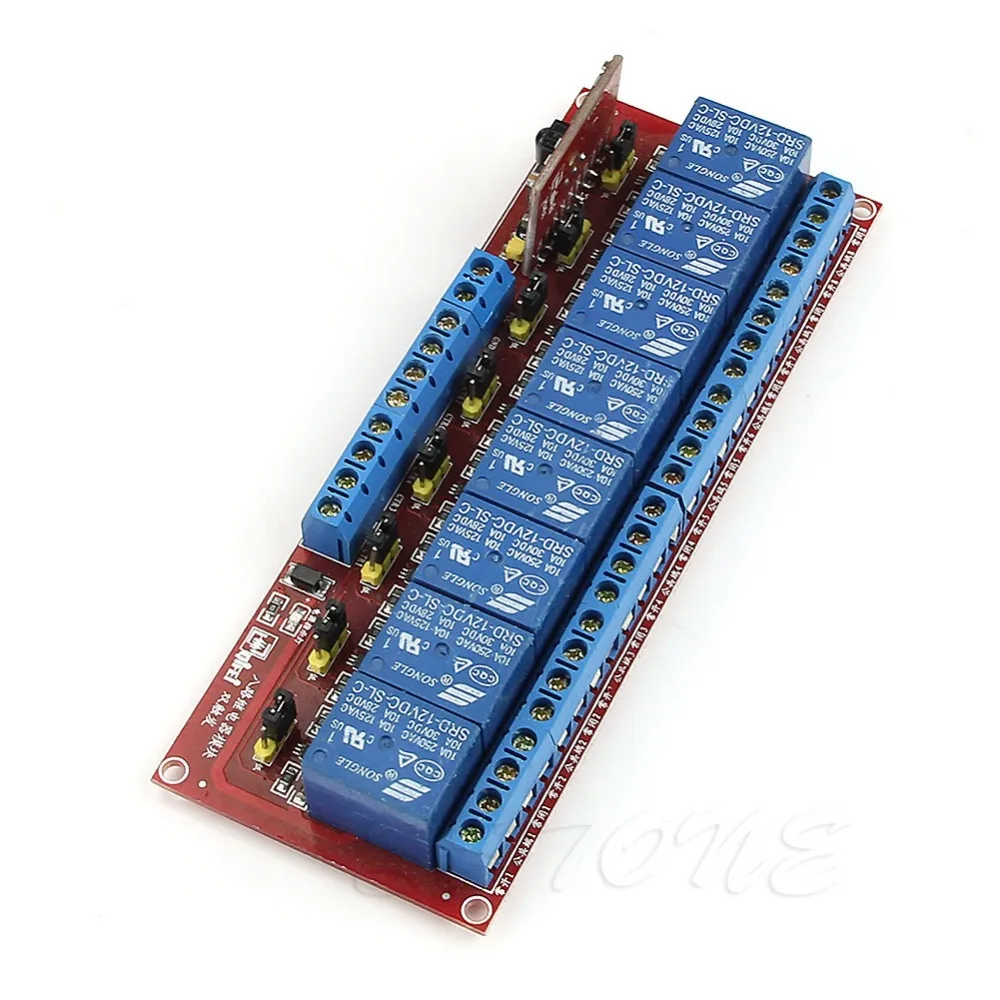 1 PC For Multi function Infrared Remote Control 8 Channel Relay Module ...