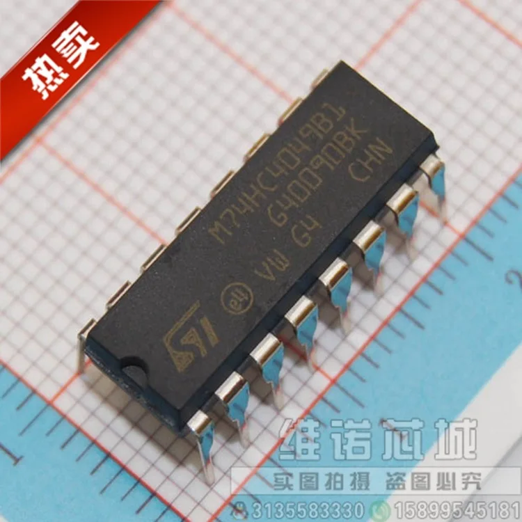 74 series of logic chip hot 74HC4049B1 DIP 16 grid inverter / original ...