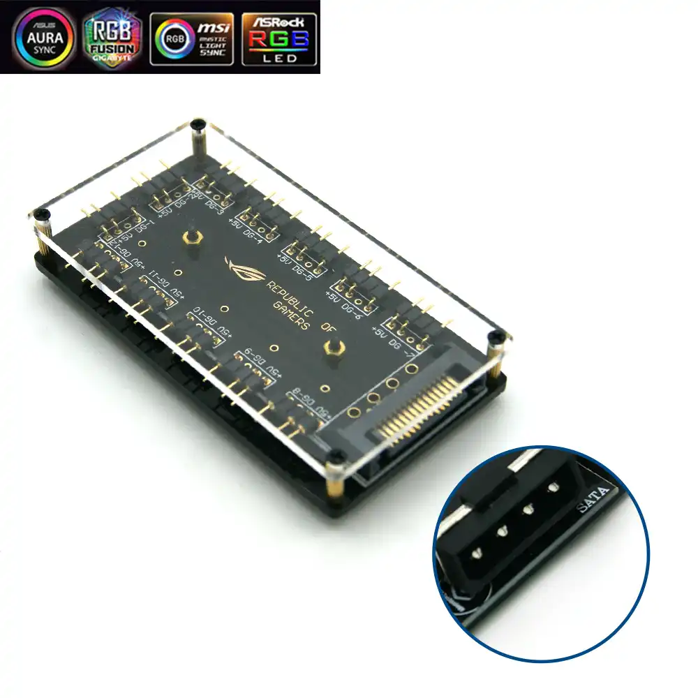 Detail Feedback Questions about ASUS AURA 5V 3 Pin RGB Hub interface ...