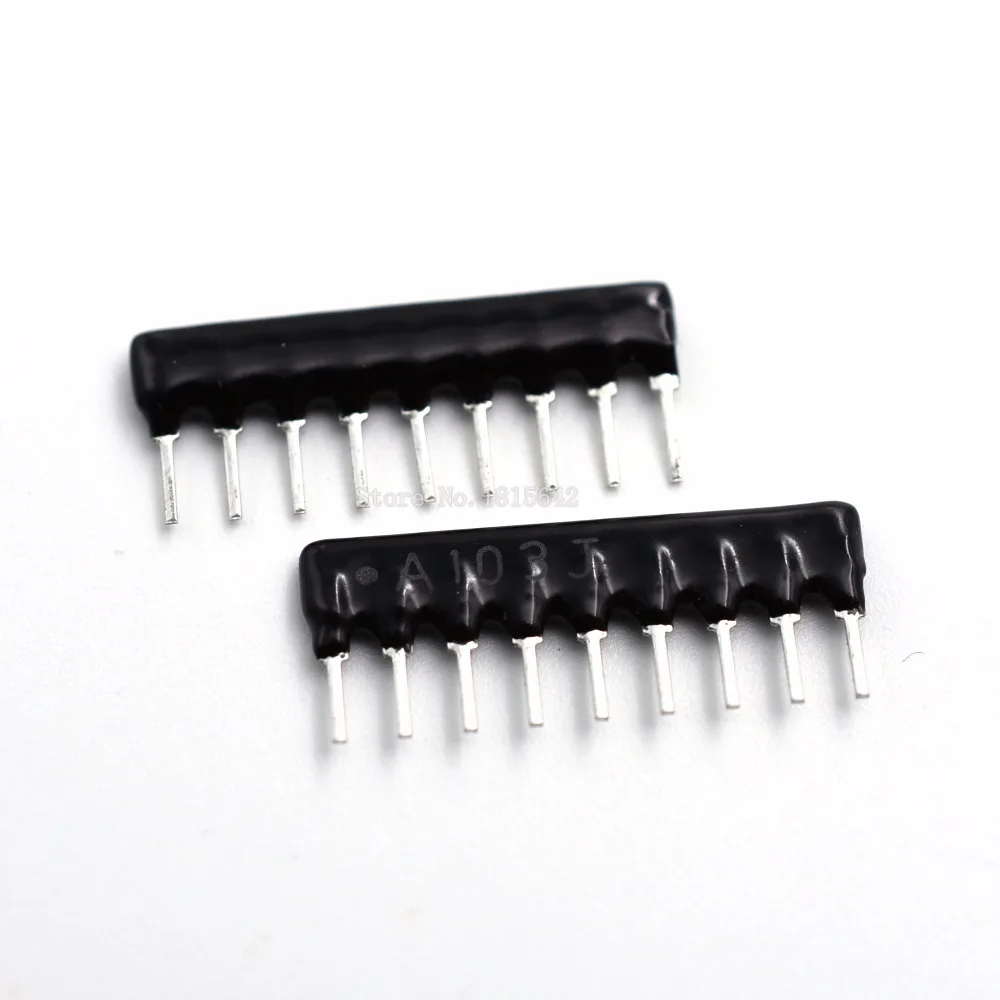 10pcs Dip Exclusion Network Resistor Array 9pin 10k Ohm A103j 10kr ...