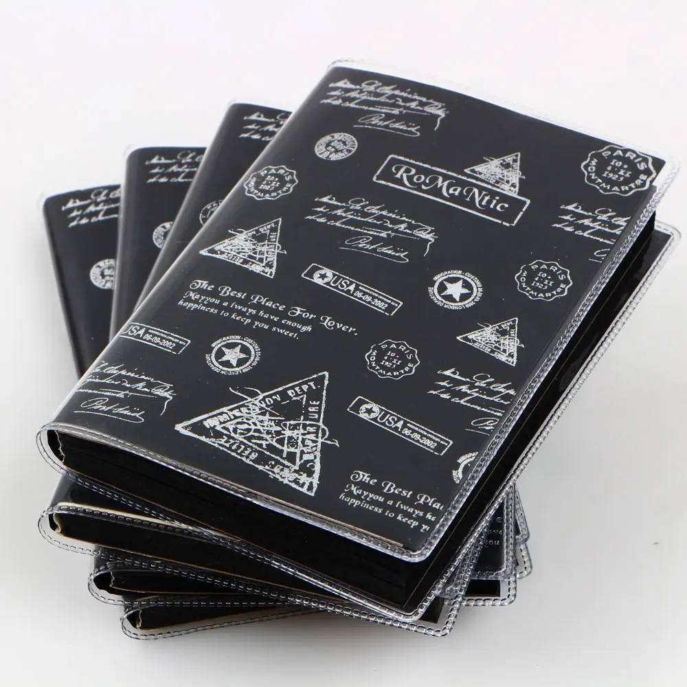 Iron Tower Cute Notebook Diary Black Paper Notepad Sketch Graffiti ...