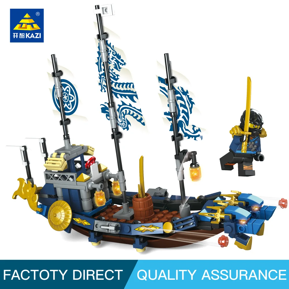 Kazi Ninja Movie Temple Boat Dragon Model building Block Transformation ...