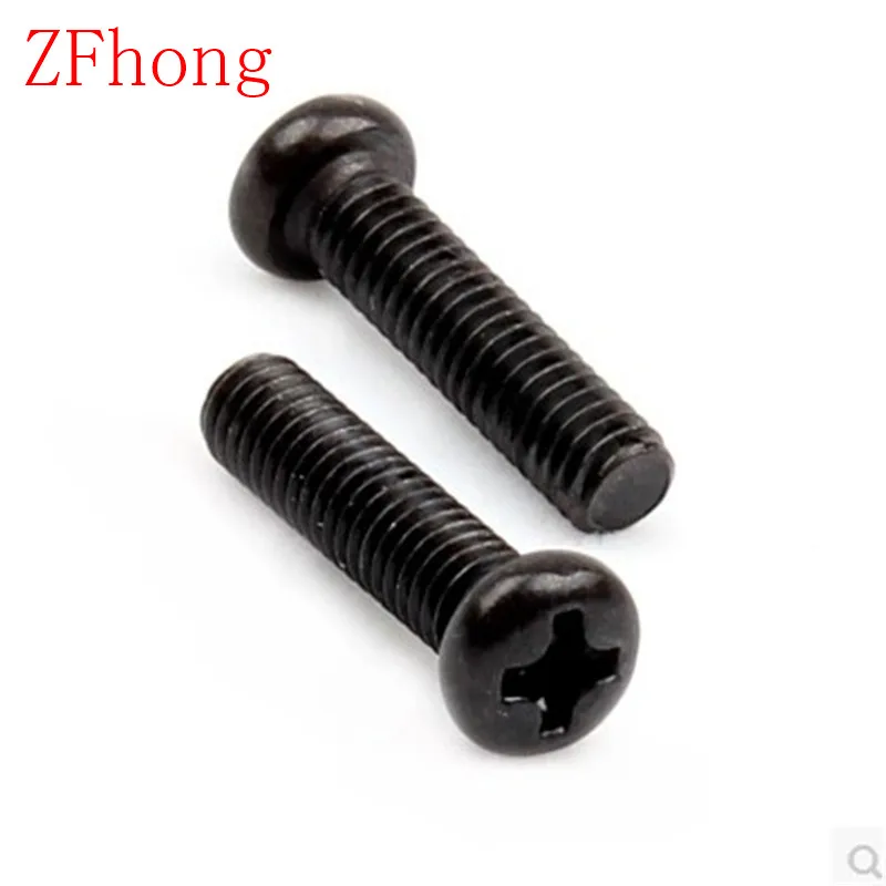 1000pcs M1*3/4/5/6 steel with black phillips pan round head machine ...