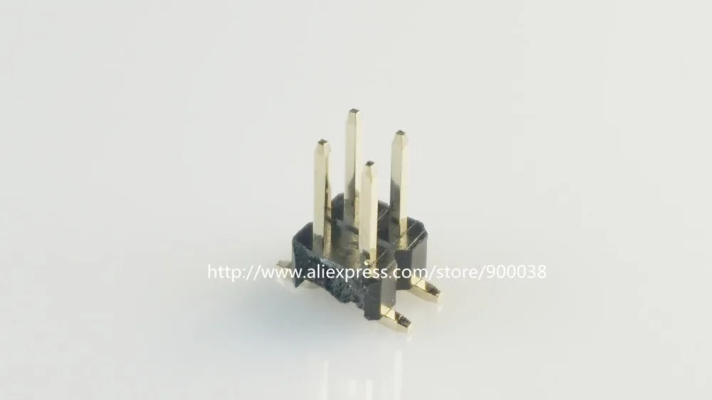 100pcs 2x2 P 4 pin 2.54 mm SMT Pin Header Male dual row surface mount ...